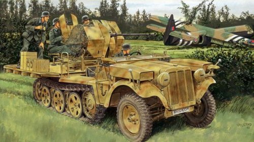 DRAGON 6676 - 1:35 Sd.Kfz.10/5 fur 2cm FlaK 38 - Sklep Modelarski Exito