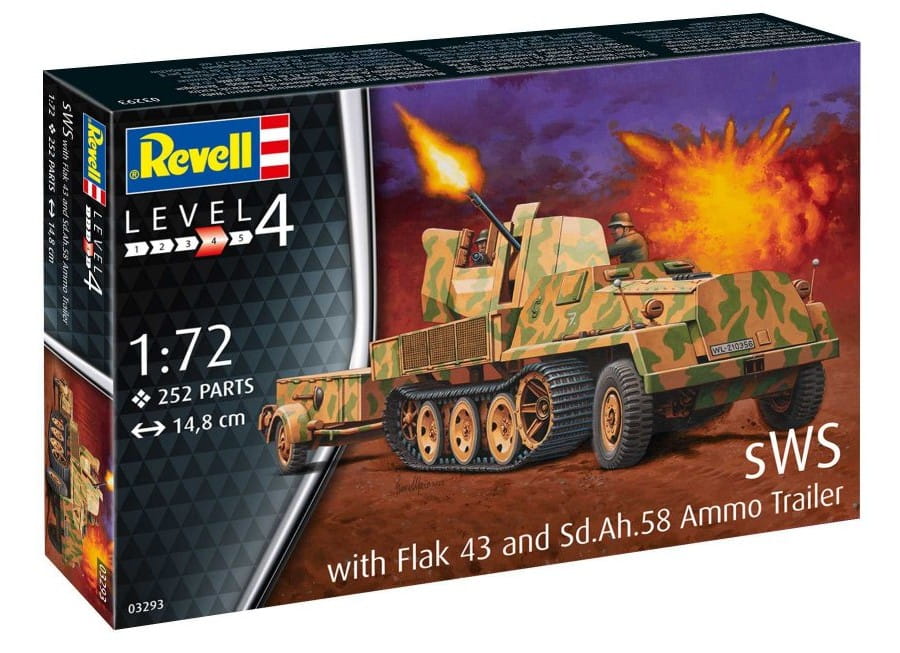 Revell 03293 - 1:72 sWS with Flak 43 and Sd.Ah.58 Ammo Trailer - Sklep ...