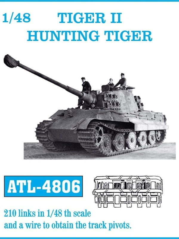Friulmodel ATL-4806 - 1:48 Metalowe gąsienice Tiger II Hunting Tiger ...