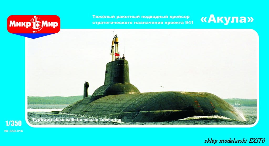 MIKROMIR 350016 - 1:350 Akula Typhoon class ballistic missile submarine ...